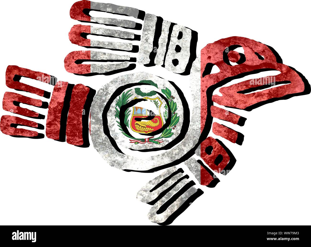 Peru flag, Peruvian flag in the colors red and white Stock Photo - Alamy