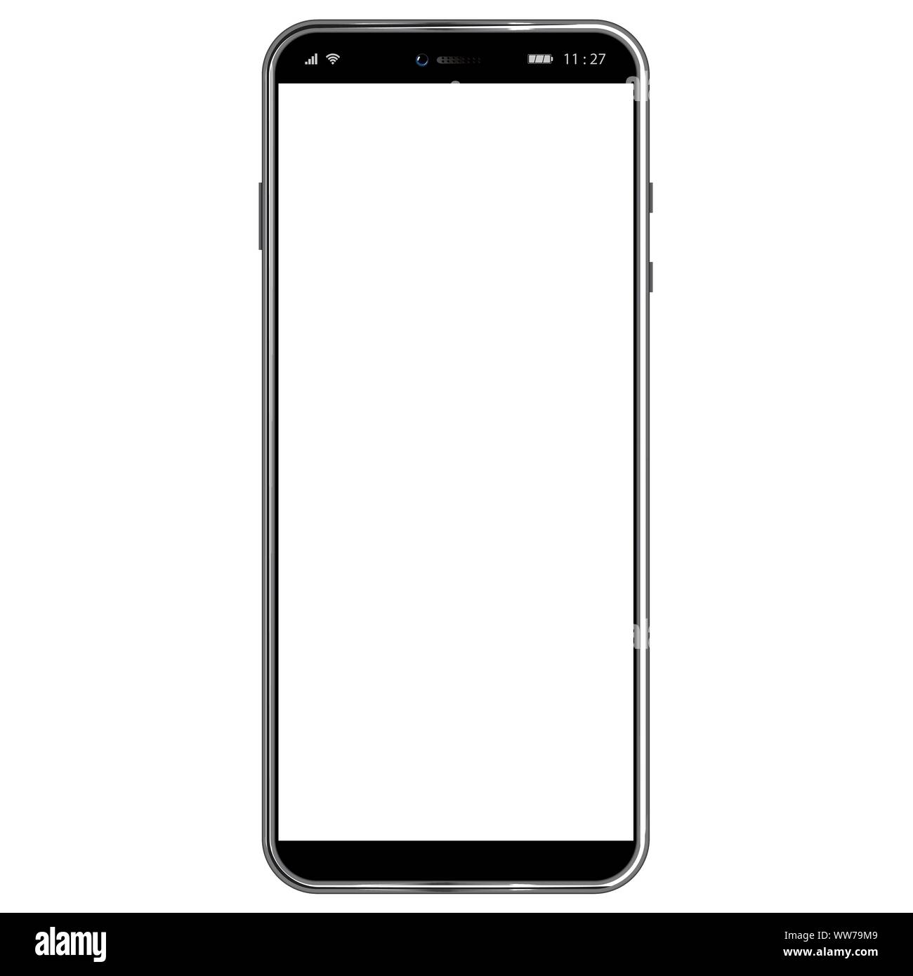 Vector smartphone isolated on a white background Stock Vector Image ...