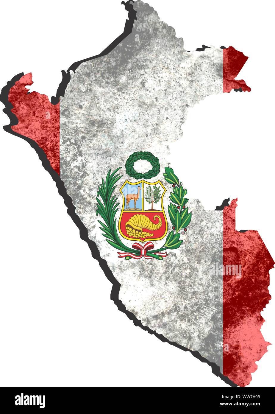 Peru flag, Peruvian flag in the colors red and white Stock Photo - Alamy