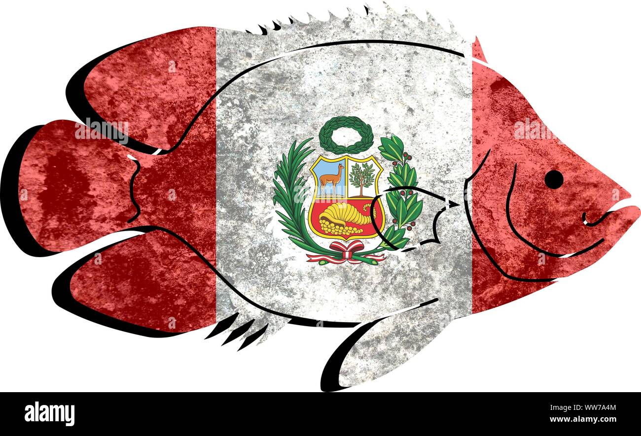 Peru flag, Peruvian flag in the colors red and white Stock Photo - Alamy