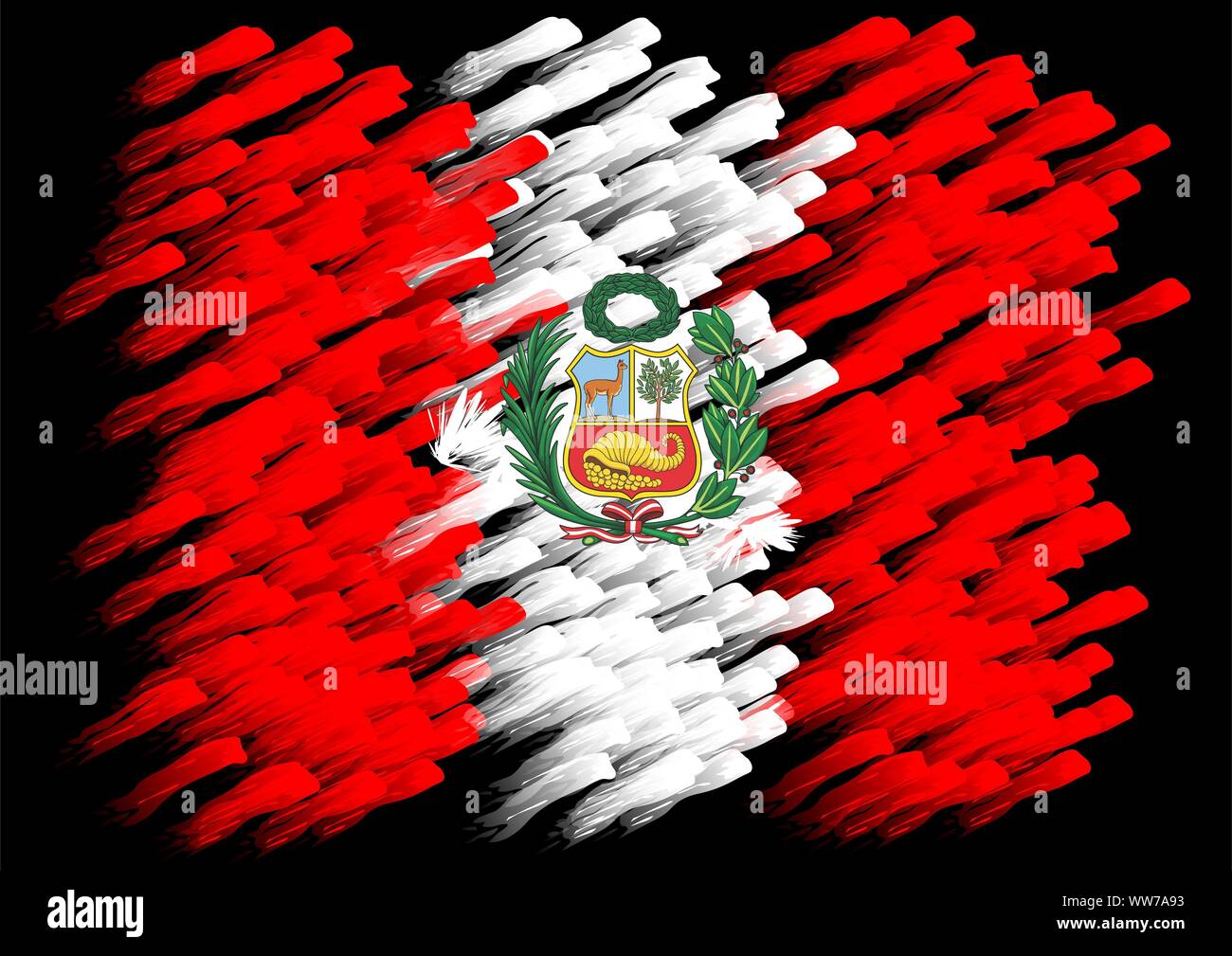 Peru flag, Peruvian flag in the colors red and white Stock Photo - Alamy