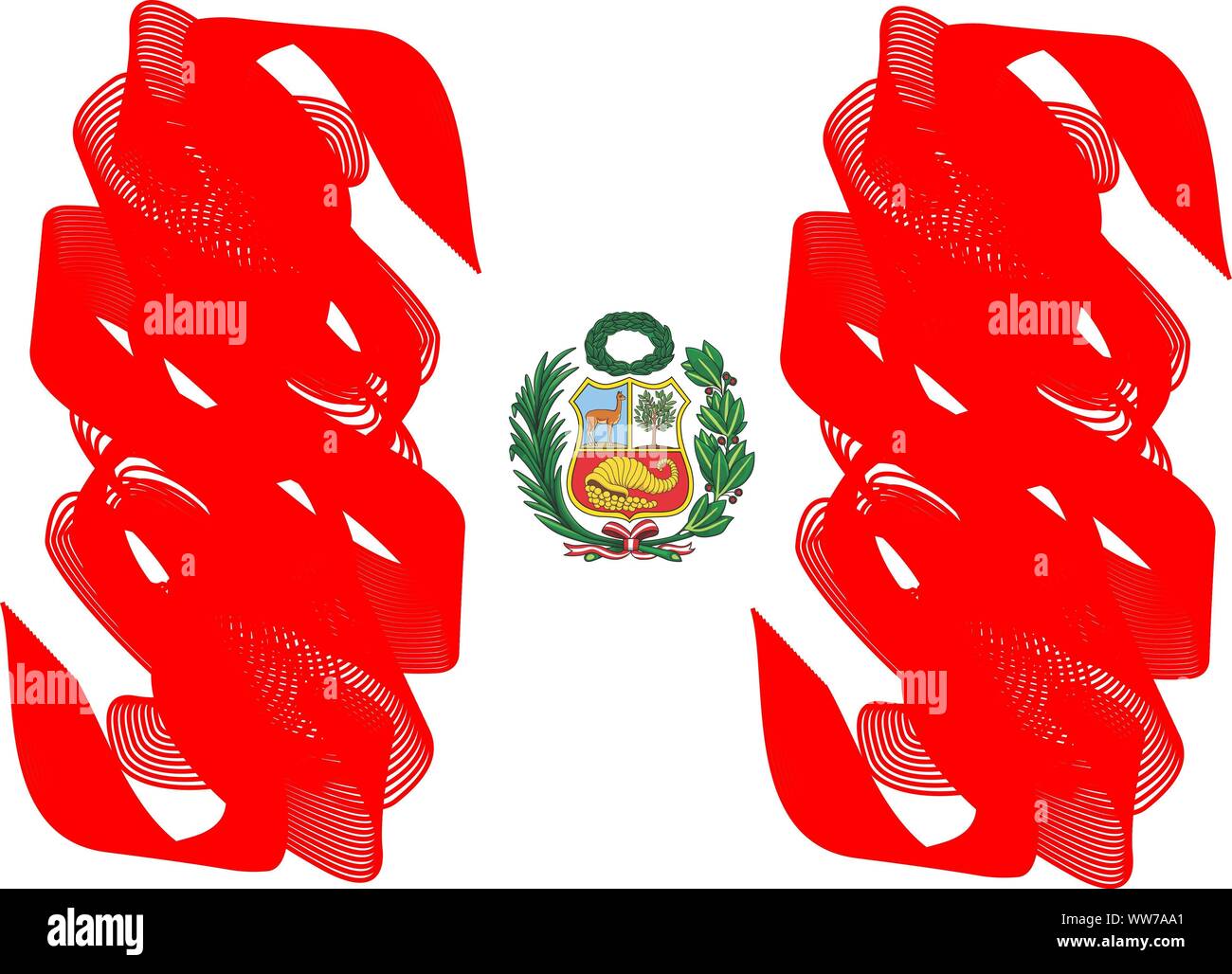 Peru flag, Peruvian flag in the colors red and white Stock Photo - Alamy
