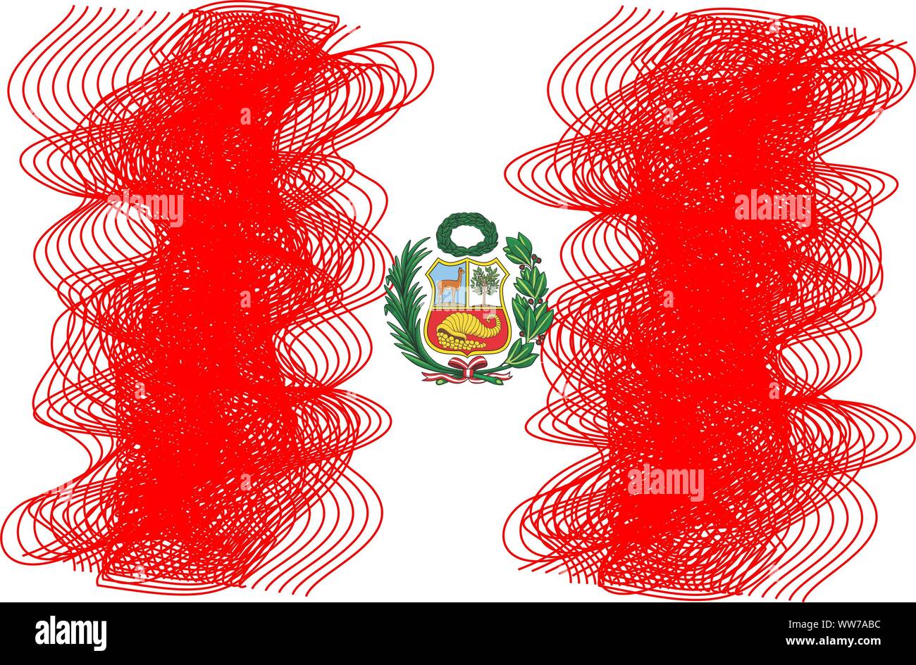 Peru flag, Peruvian flag in the colors red and white Stock Photo - Alamy