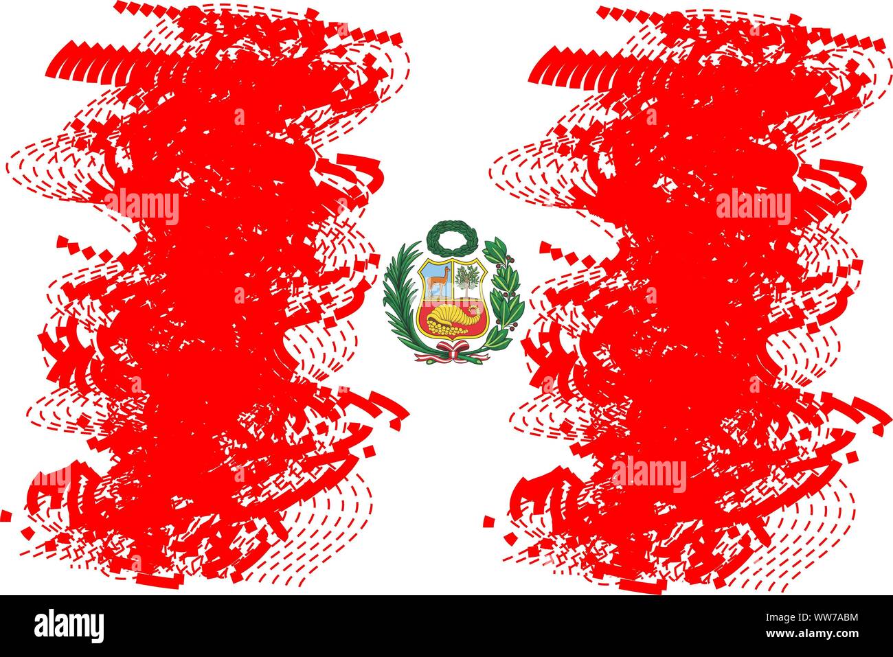 Peru flag, Peruvian flag in the colors red and white Stock Photo - Alamy