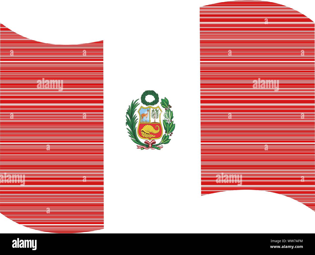 Peru flag, Peruvian flag in the colors red and white Stock Photo - Alamy