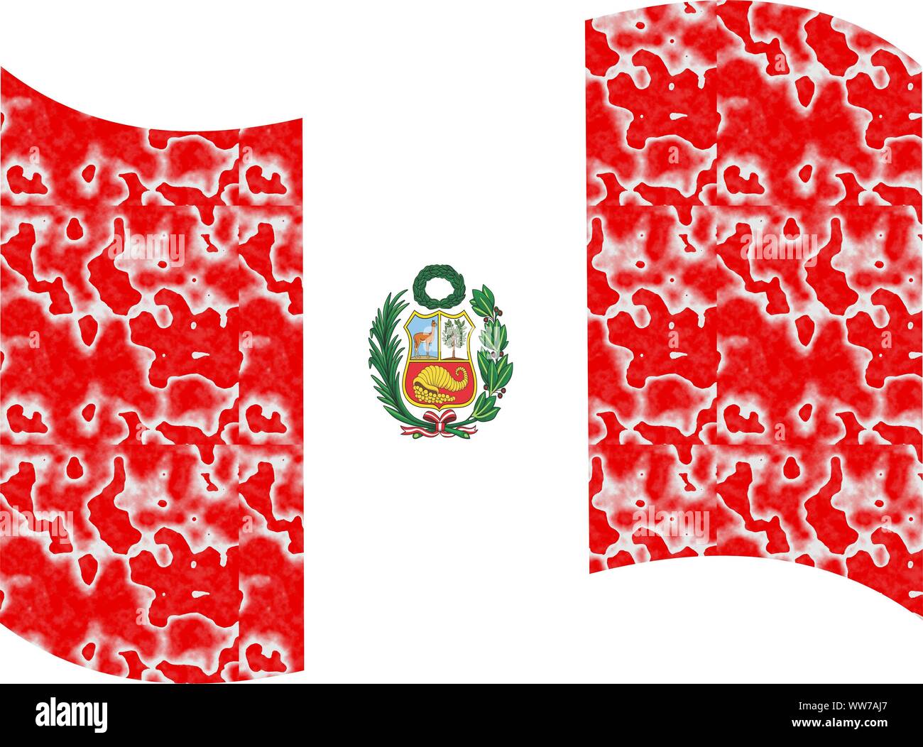 Peru flag, Peruvian flag in the colors red and white Stock Photo - Alamy