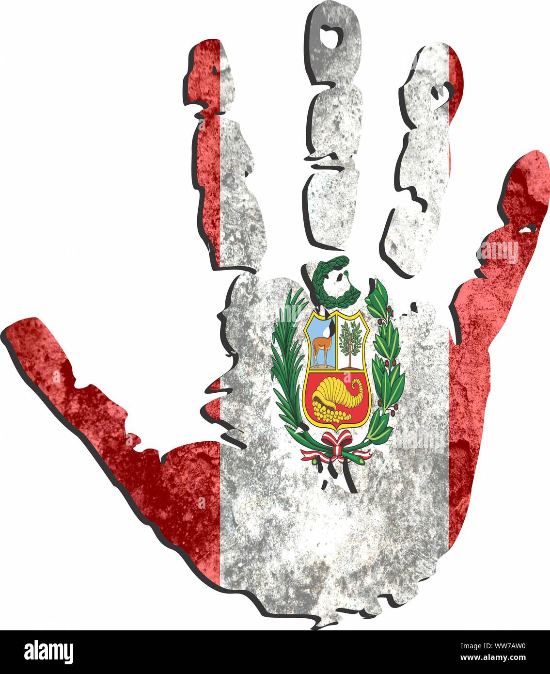 Peru flag, Peruvian flag in the colors red and white Stock Photo - Alamy