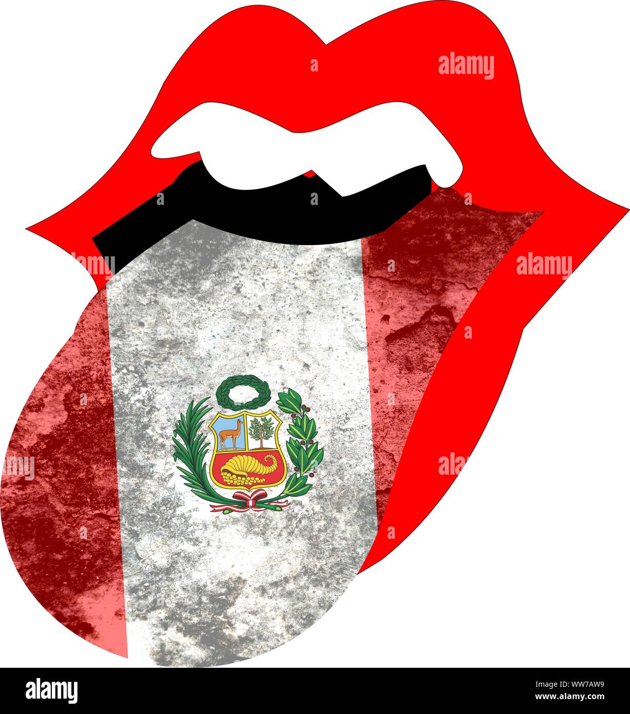 Peru flag, Peruvian flag in the colors red and white Stock Photo - Alamy