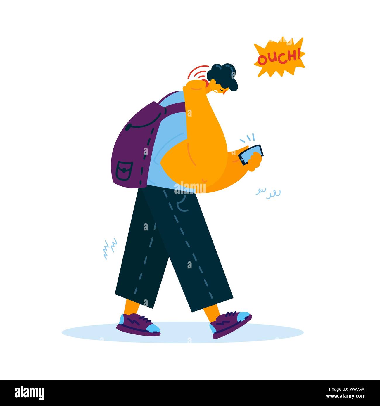 Human neck back pain Stock Vector Images - Alamy