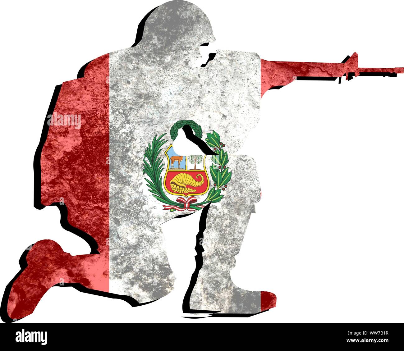 Peru flag, Peruvian flag in the colors red and white Stock Photo - Alamy