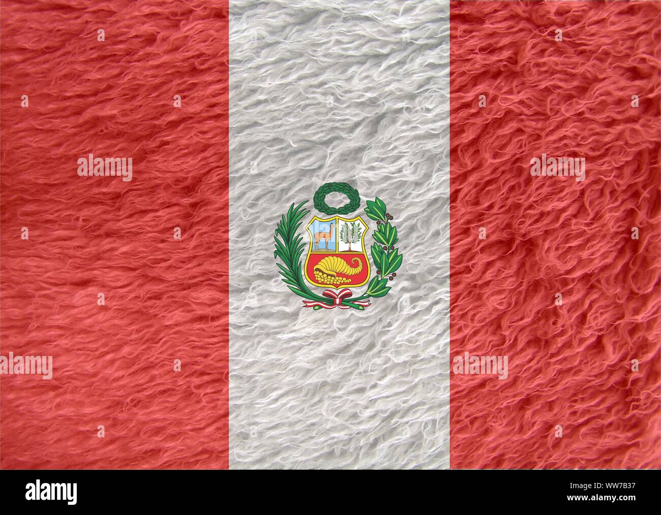 Peru flag, Peruvian flag in the colors red and white Stock Photo - Alamy