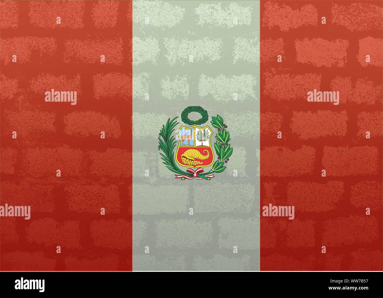 Peru flag, Peruvian flag in the colors red and white Stock Photo - Alamy