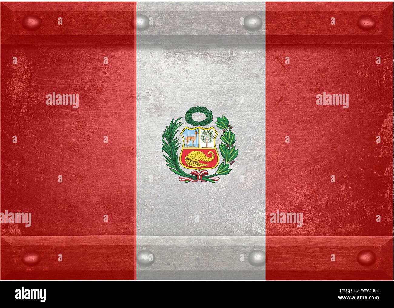 Peru flag, Peruvian flag in the colors red and white Stock Photo - Alamy