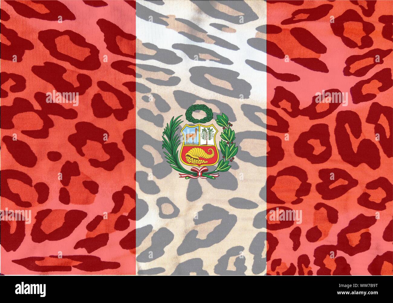 Peru flag, Peruvian flag in the colors red and white Stock Photo - Alamy