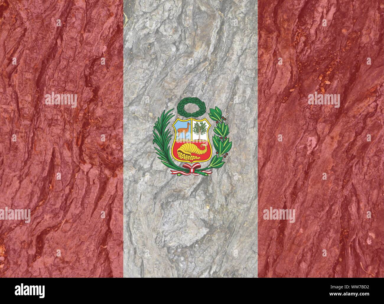 Peru flag, Peruvian flag in the colors red and white Stock Photo - Alamy