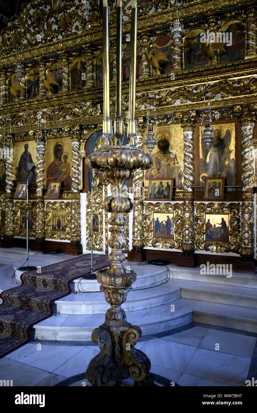church, orthodox, interior, Agios Nikolaos, Mitropolis, Zakynthos ...