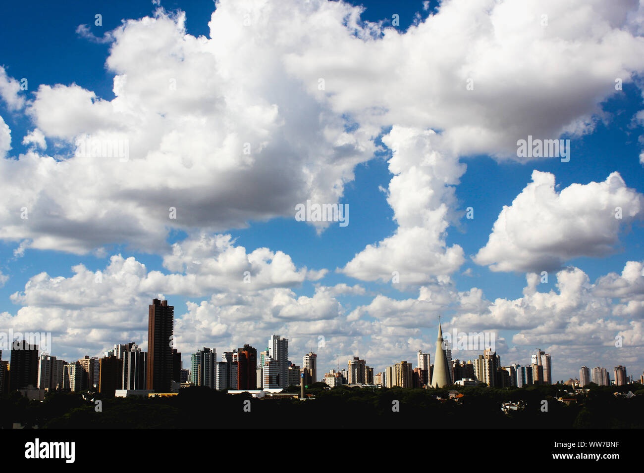 Cityscape with clouds in Maringa, Parana, Brazil Stock Photo - Alamy
