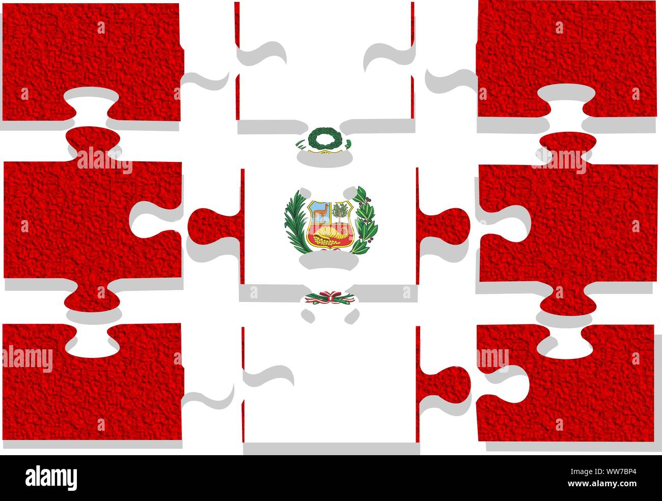 Peru flag, Peruvian flag in the colors red and white Stock Photo - Alamy
