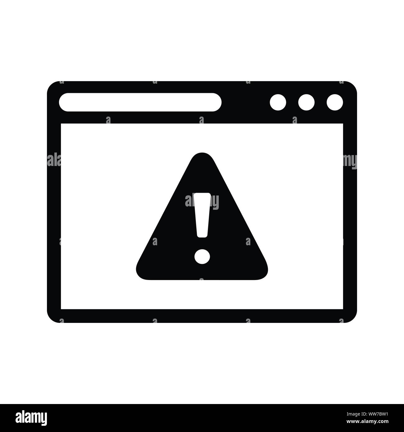 Well organized and fully editable Browser, error, alert, page, broken ...