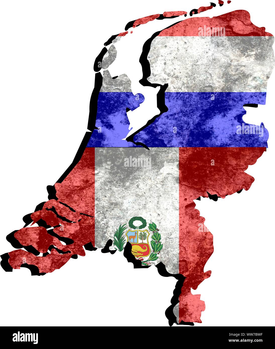 Peru flag, Peruvian flag in the colors red and white Stock Photo - Alamy