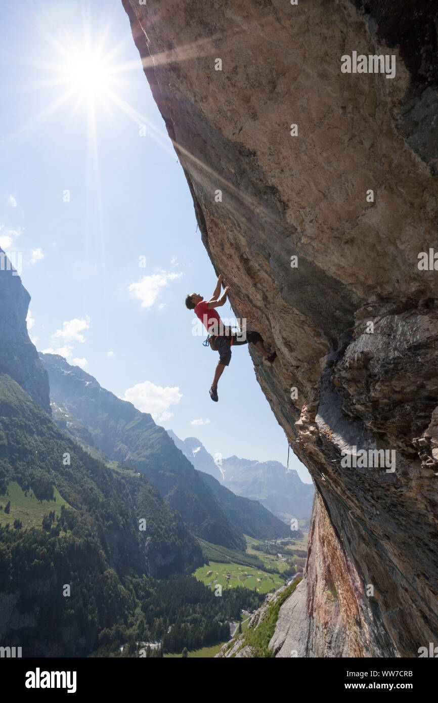 Climbing the Titlis, Engelberg, Canton Obwalden, Switzerland Stock ...