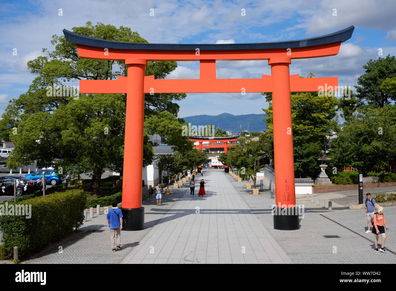 Kyoto / Japan - August 7th 2019: The many vermillion Torii gates of ...