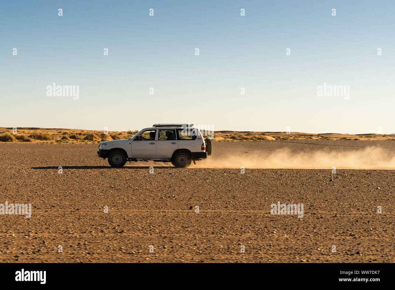 Morocco, Merzouga, Desert, Safari, Off-road vehicle Stock Photo - Alamy