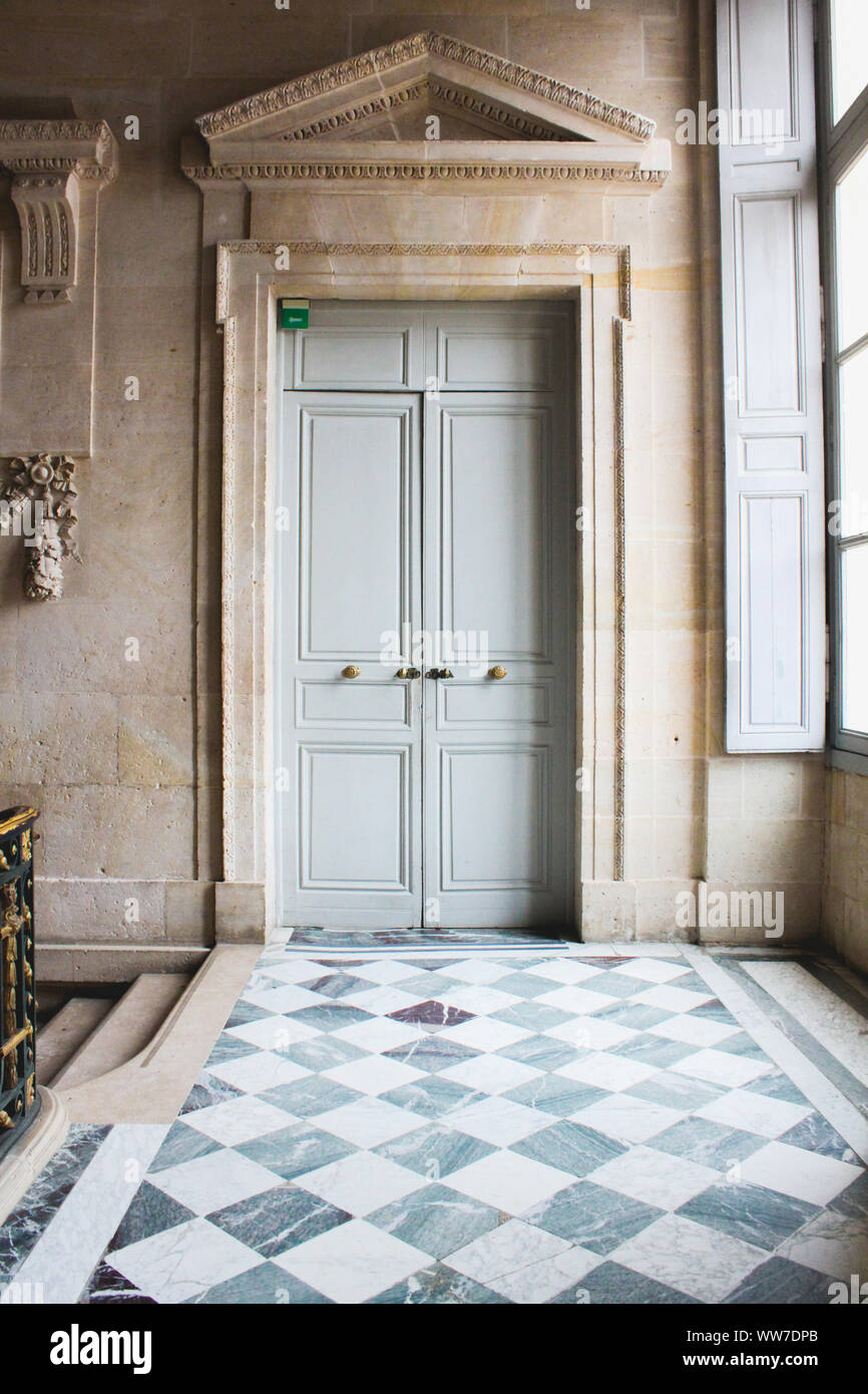 Old door in a classical house Stock Photo - Alamy