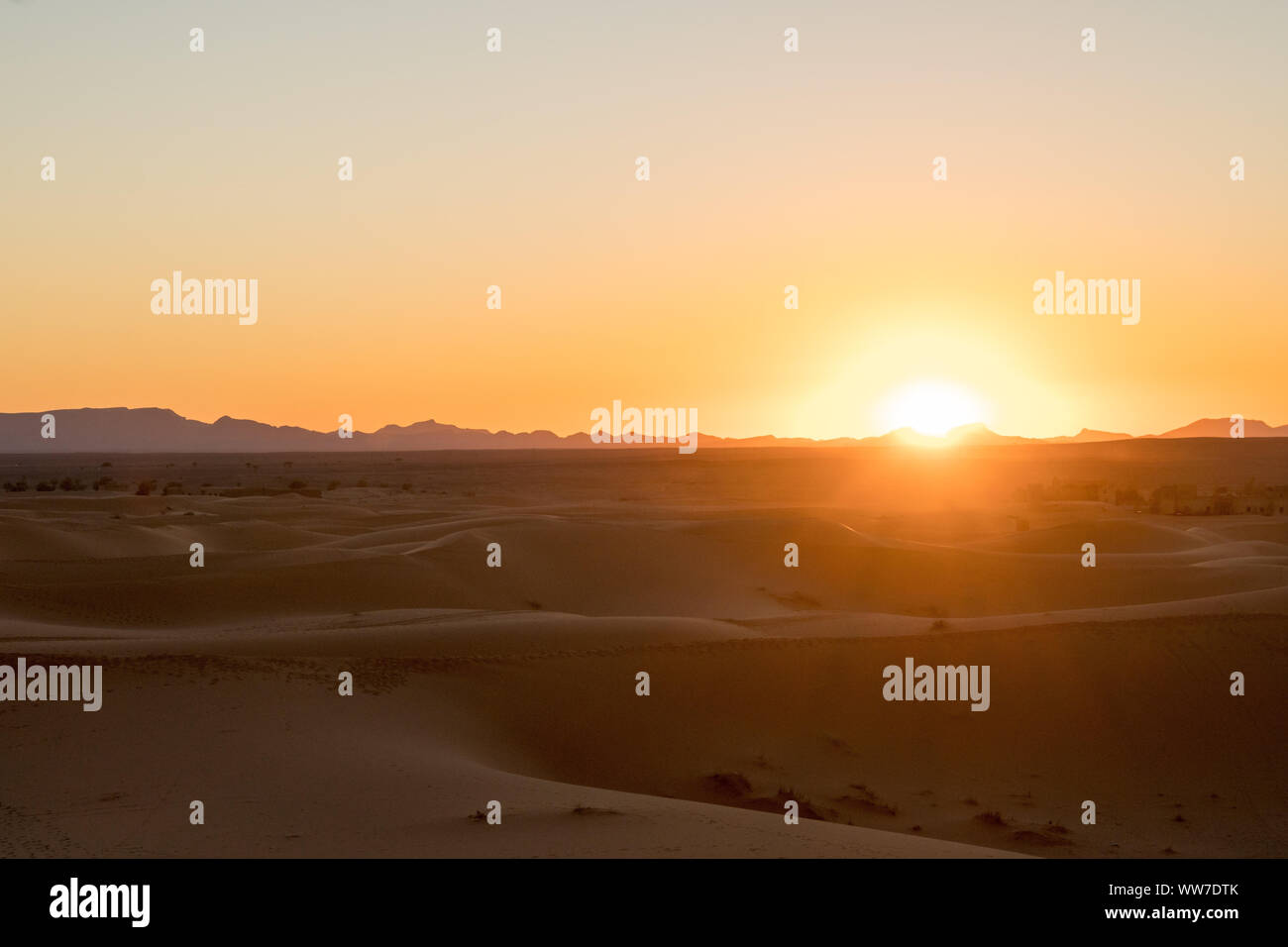 Morocco, Merzouga, Desert, Sahara, Sunset Stock Photo - Alamy