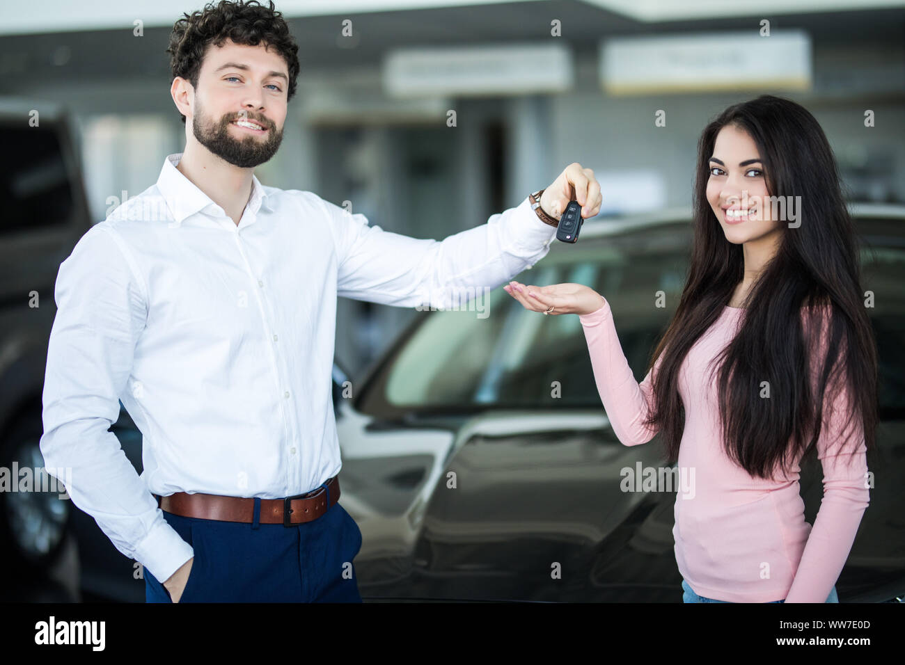 Car sales rep customer hi-res stock photography and images - Alamy
