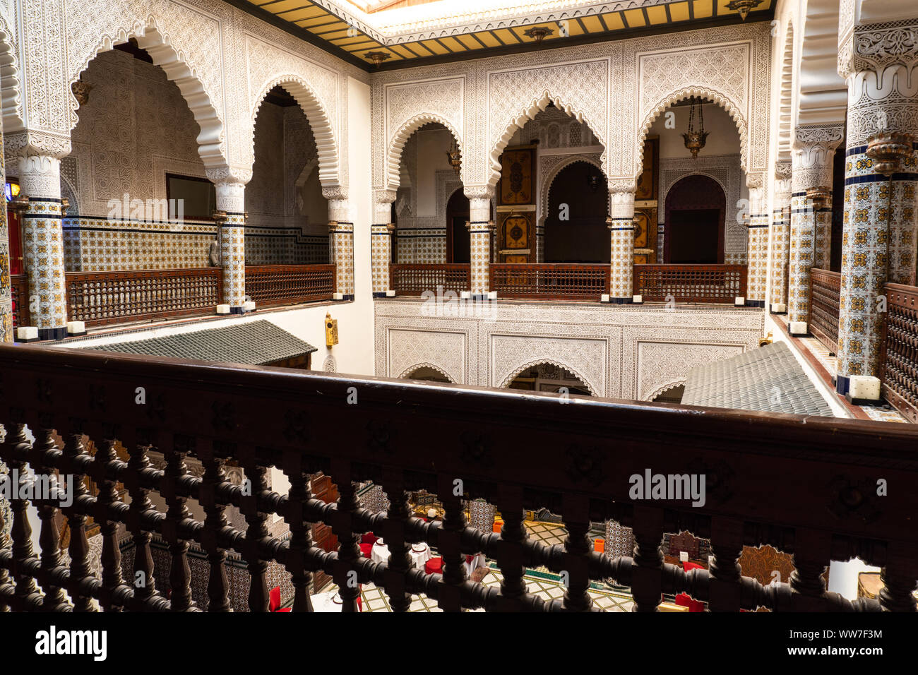 MARRAKESH, MOROCCO - JAN 2019: Moroccan architecture traditional ...