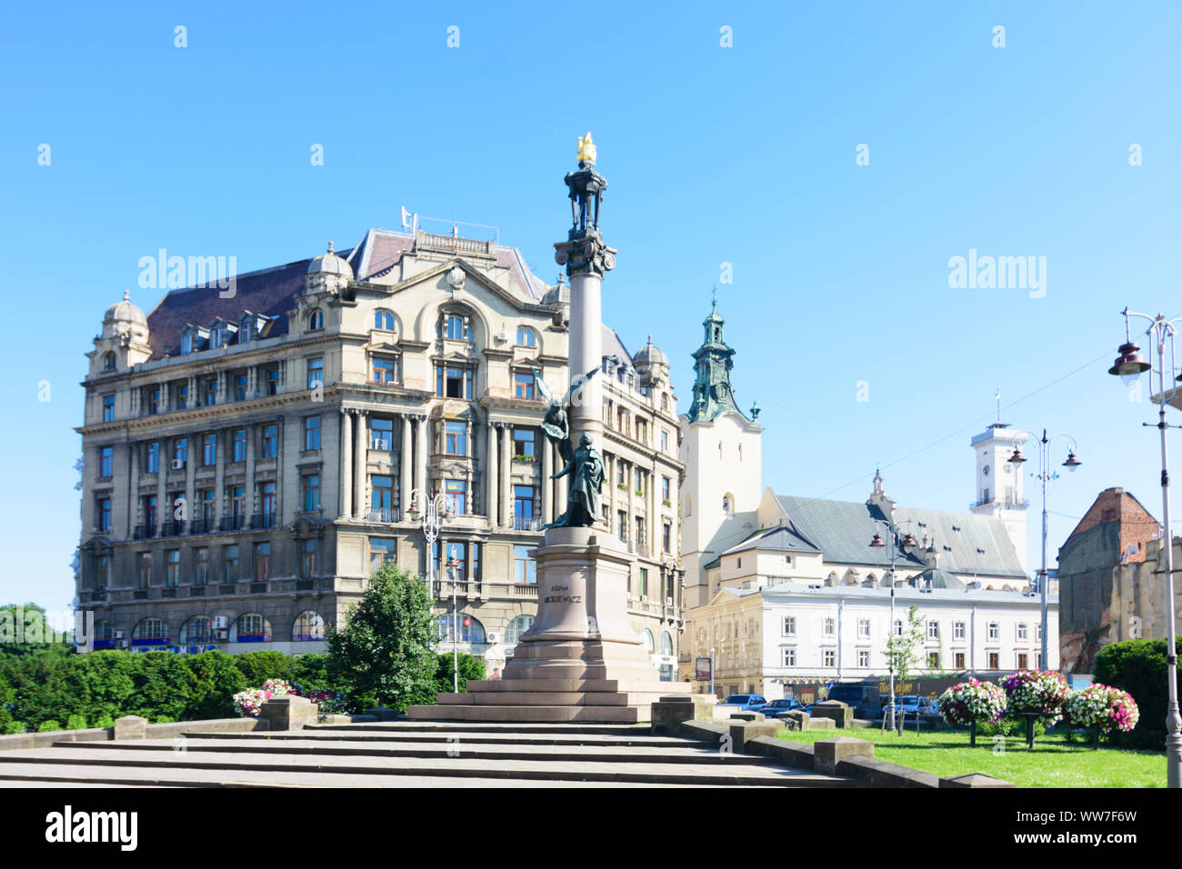 Lviv (Lwiw, Lemberg): Adam Mickiewicz Monument in , Lviv Oblast ...
