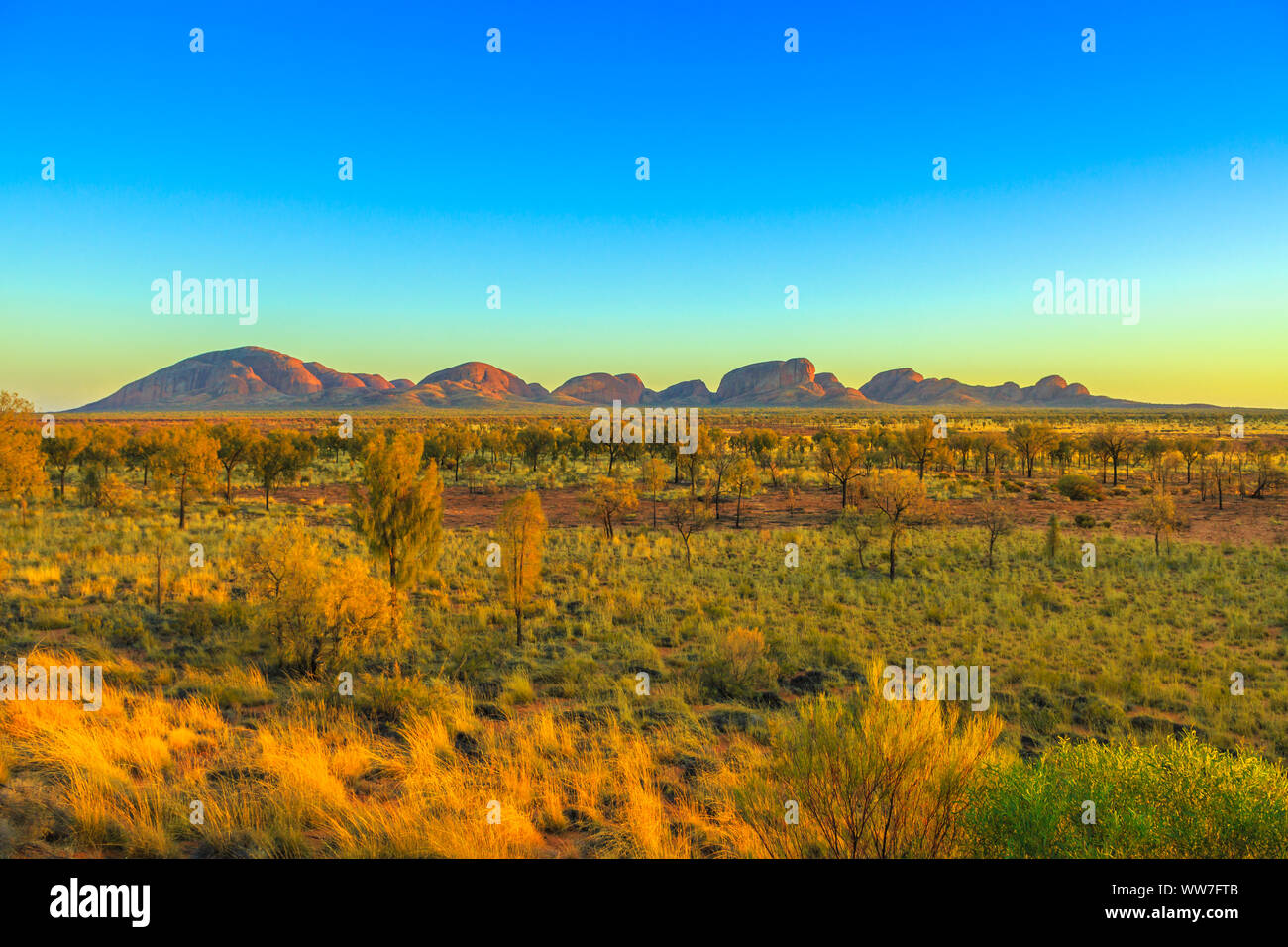 Mount Olga rock formation in Uluru-Kata Tjuta National park from ...