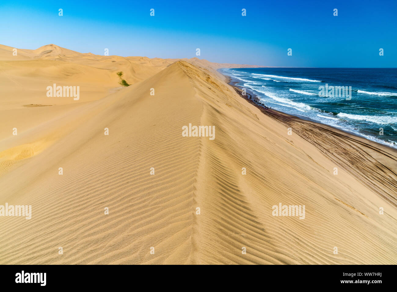 Sand dunes, Sandwich Harbour, Namib-Naukluft National Park, Walvis Bay ...