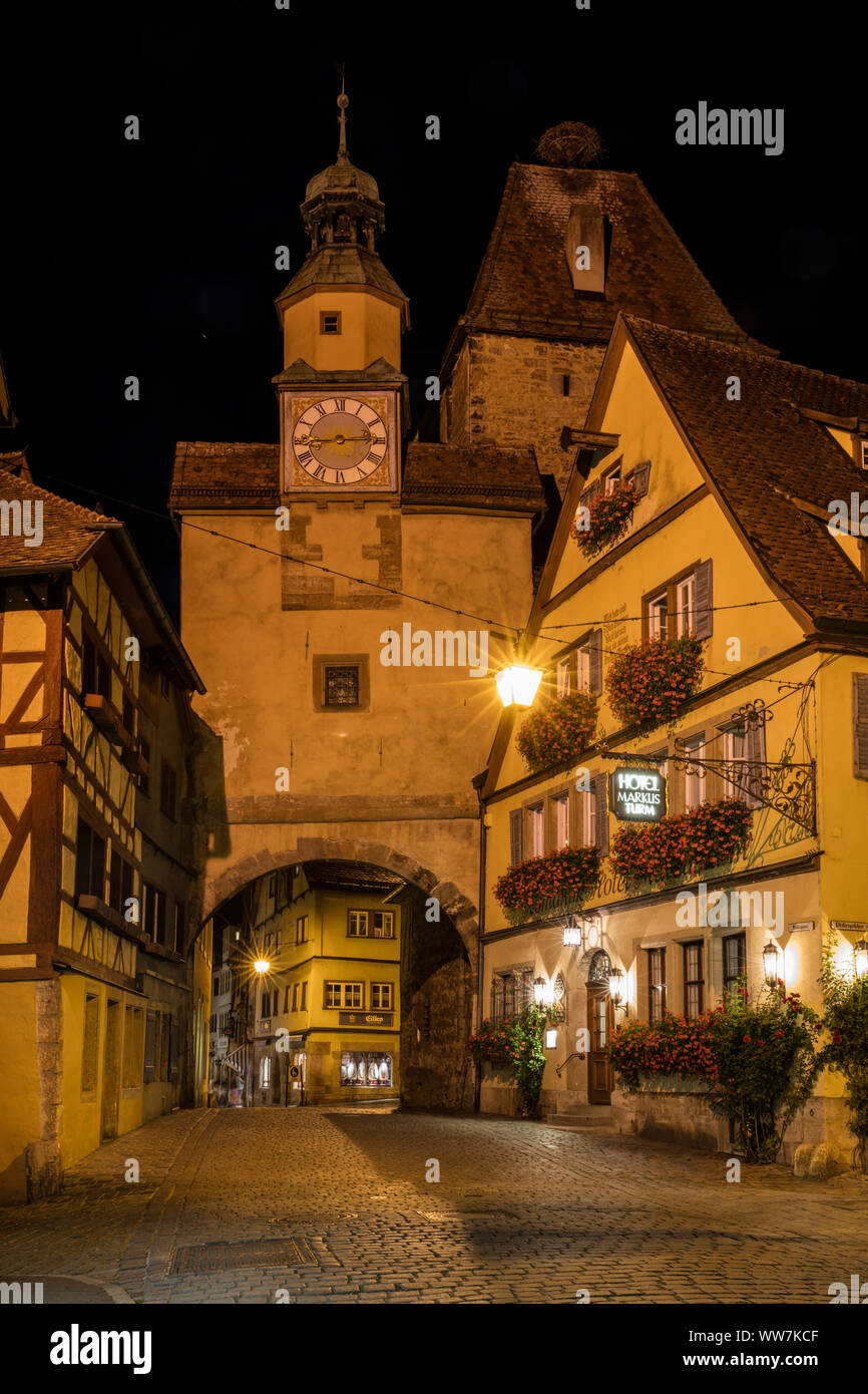Rothenburg ob der Tauber, RÃ¶der Arch and Markus Tower Stock Photo - Alamy