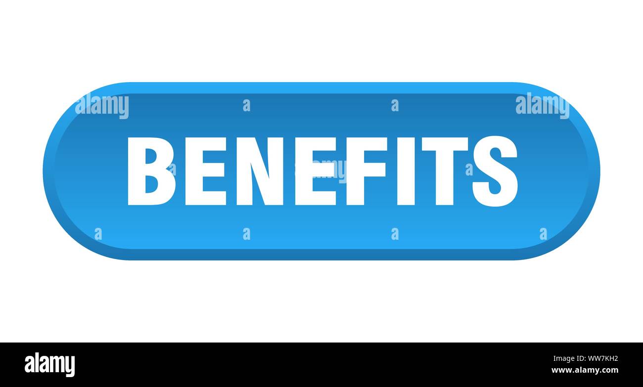 benefits button. benefits rounded blue sign. benefits Stock Vector ...