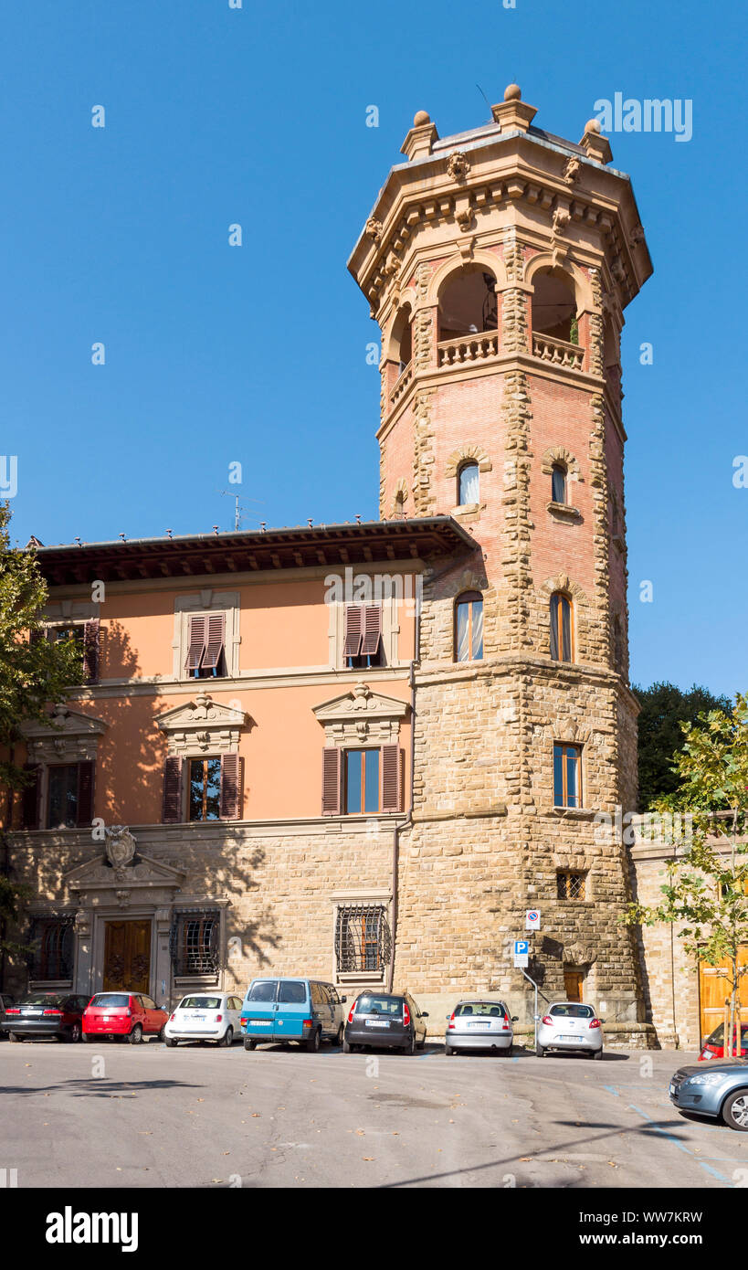 Italy, Florence, octagonal tower at the villa Pagani Stock Photo - Alamy