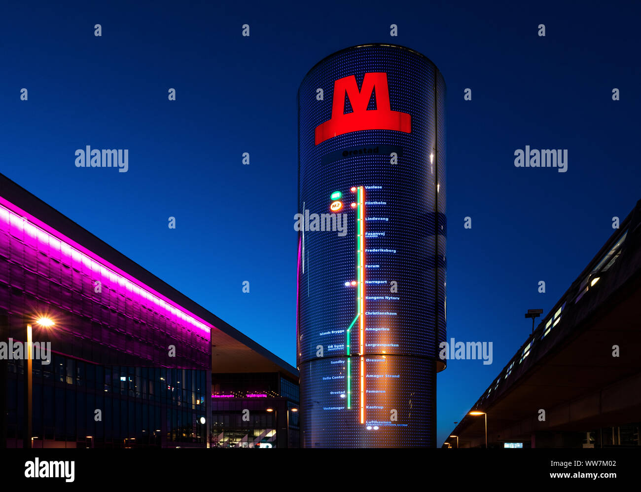 Metro station 'Orestad', Copenhagen, Denmark Stock Photo - Alamy