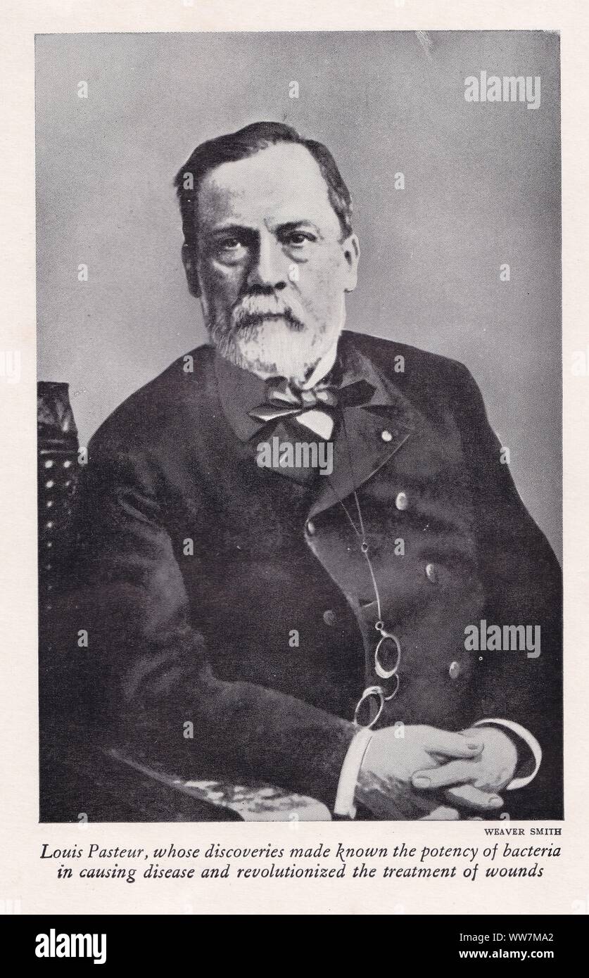 Book plate / print of ' Louis Pasteur'. French biologist ...