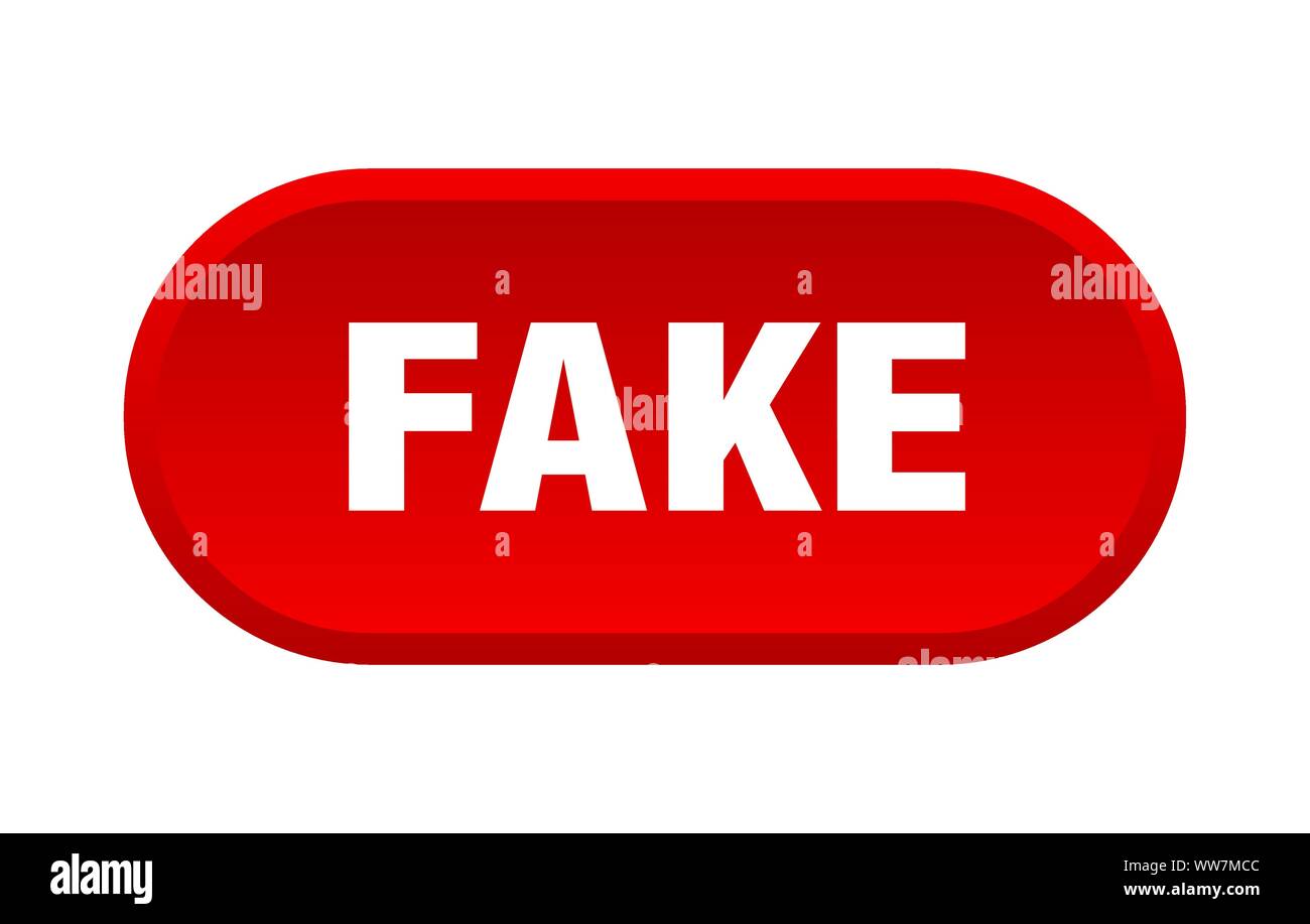 fake button. fake rounded red sign. fake Stock Vector Image & Art - Alamy