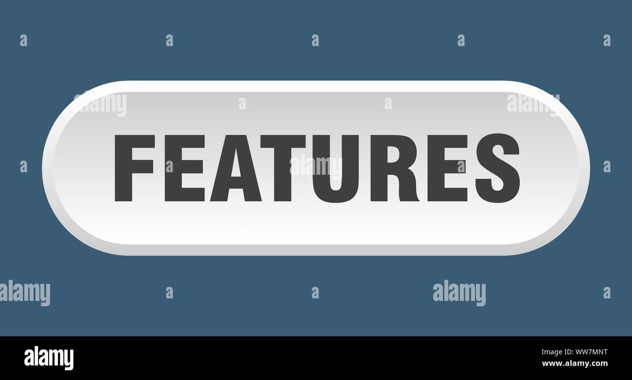 features button. features rounded white sign. features Stock Vector ...