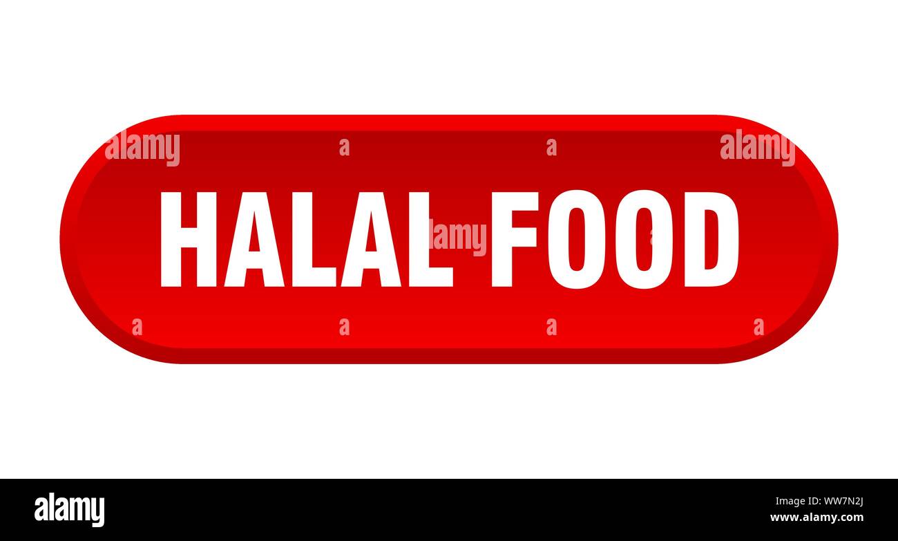 halal food button. halal food rounded red sign. halal food Stock Vector ...