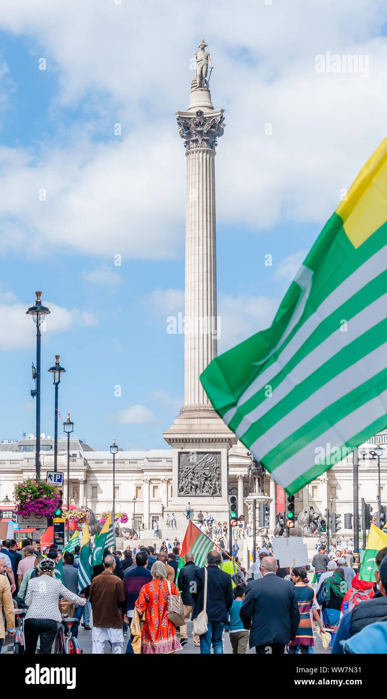 London, England, UK. September 03, 2019:Protestors on the Kashmir free ...