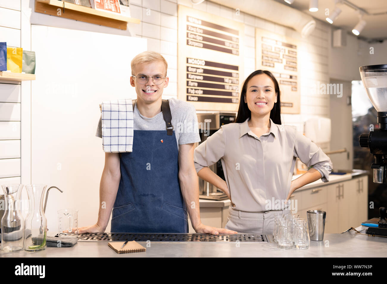 Portrait successful smiling workers hi-res stock photography and images ...