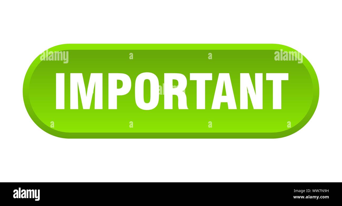 important button. important rounded green sign. important Stock Vector ...