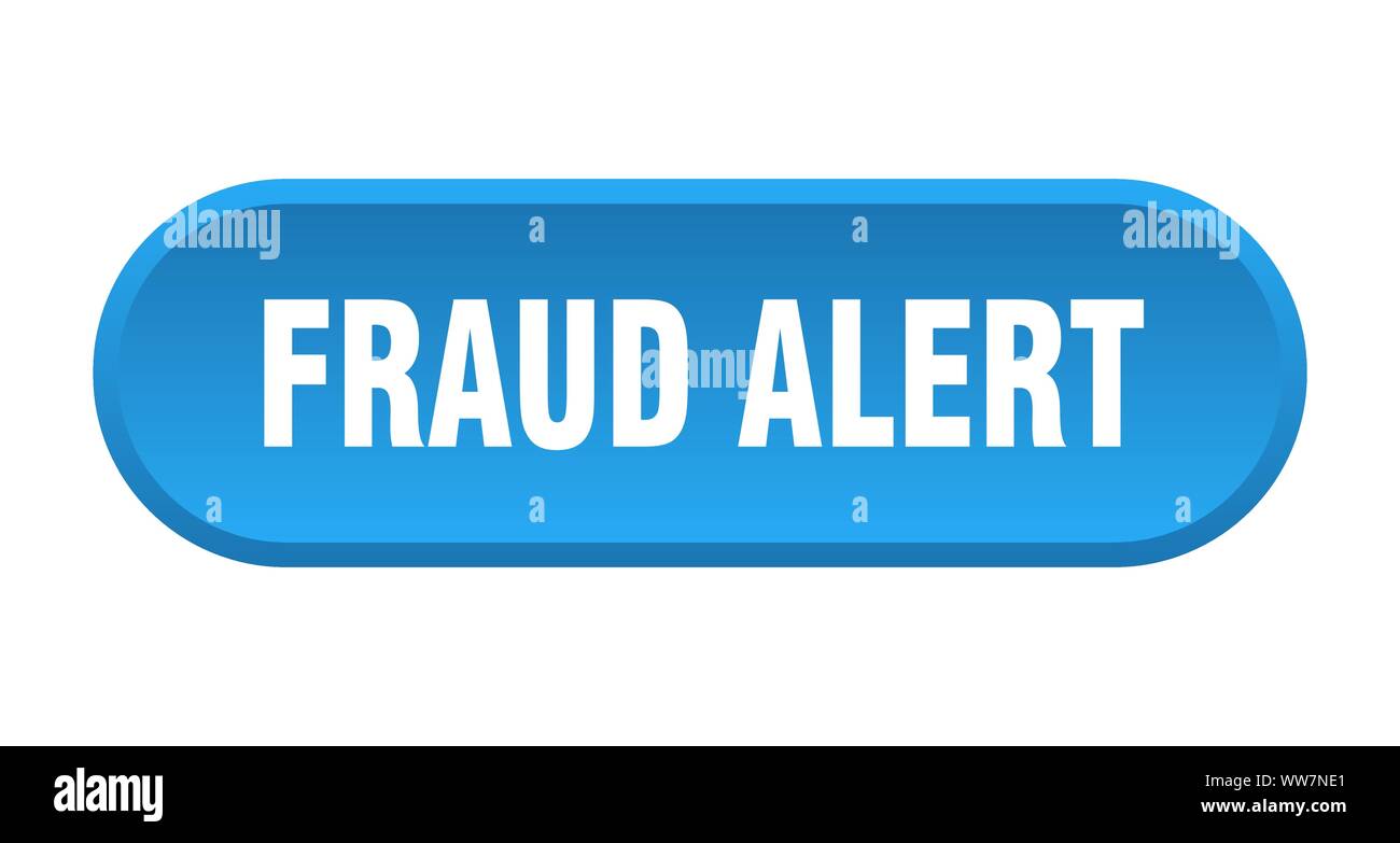 fraud alert button. fraud alert rounded blue sign. fraud alert Stock ...