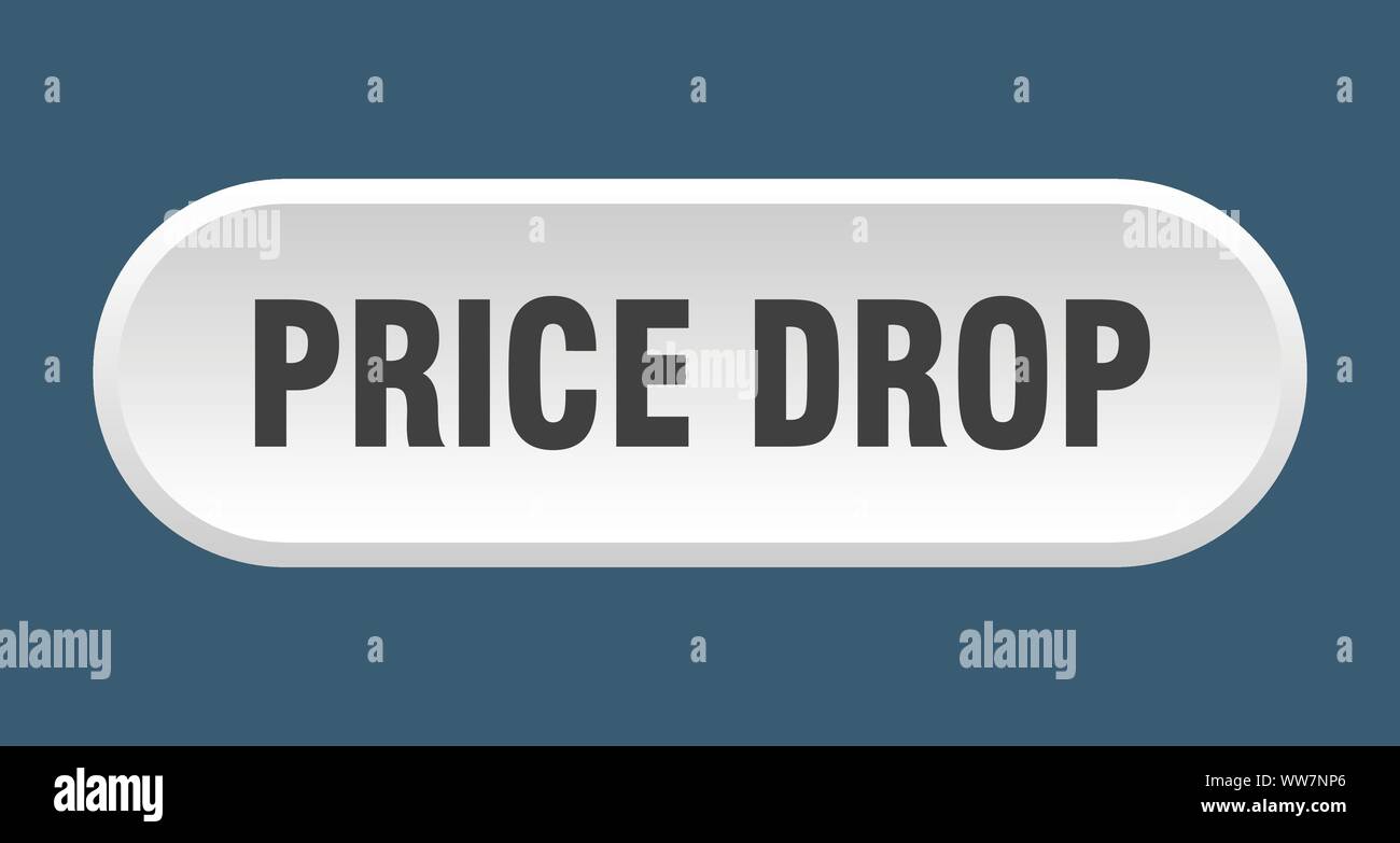 price drop button. price drop rounded white sign. price drop Stock ...