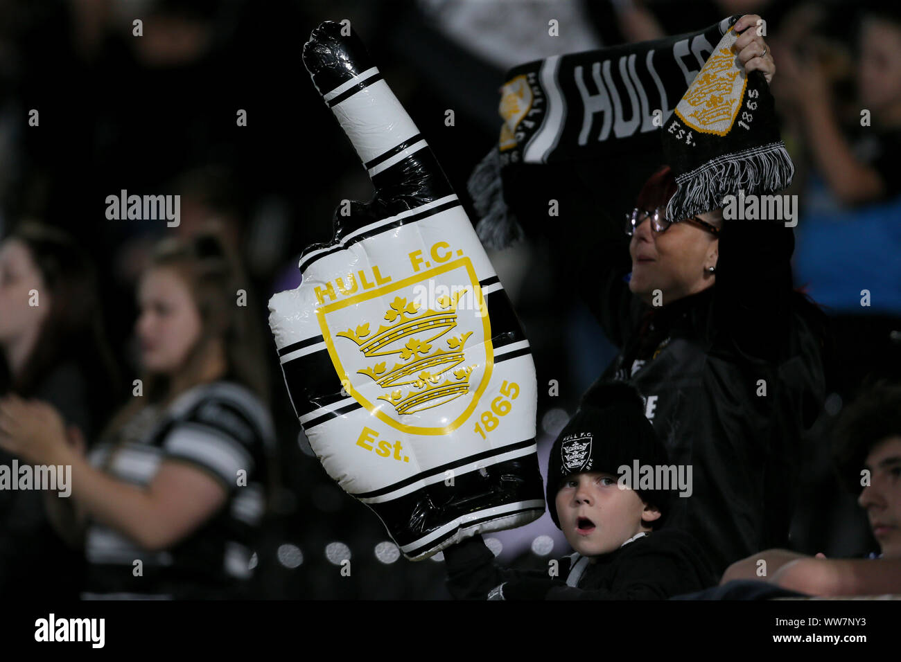 Hull FC fans in the stands during the Betfred Super League match at the ...