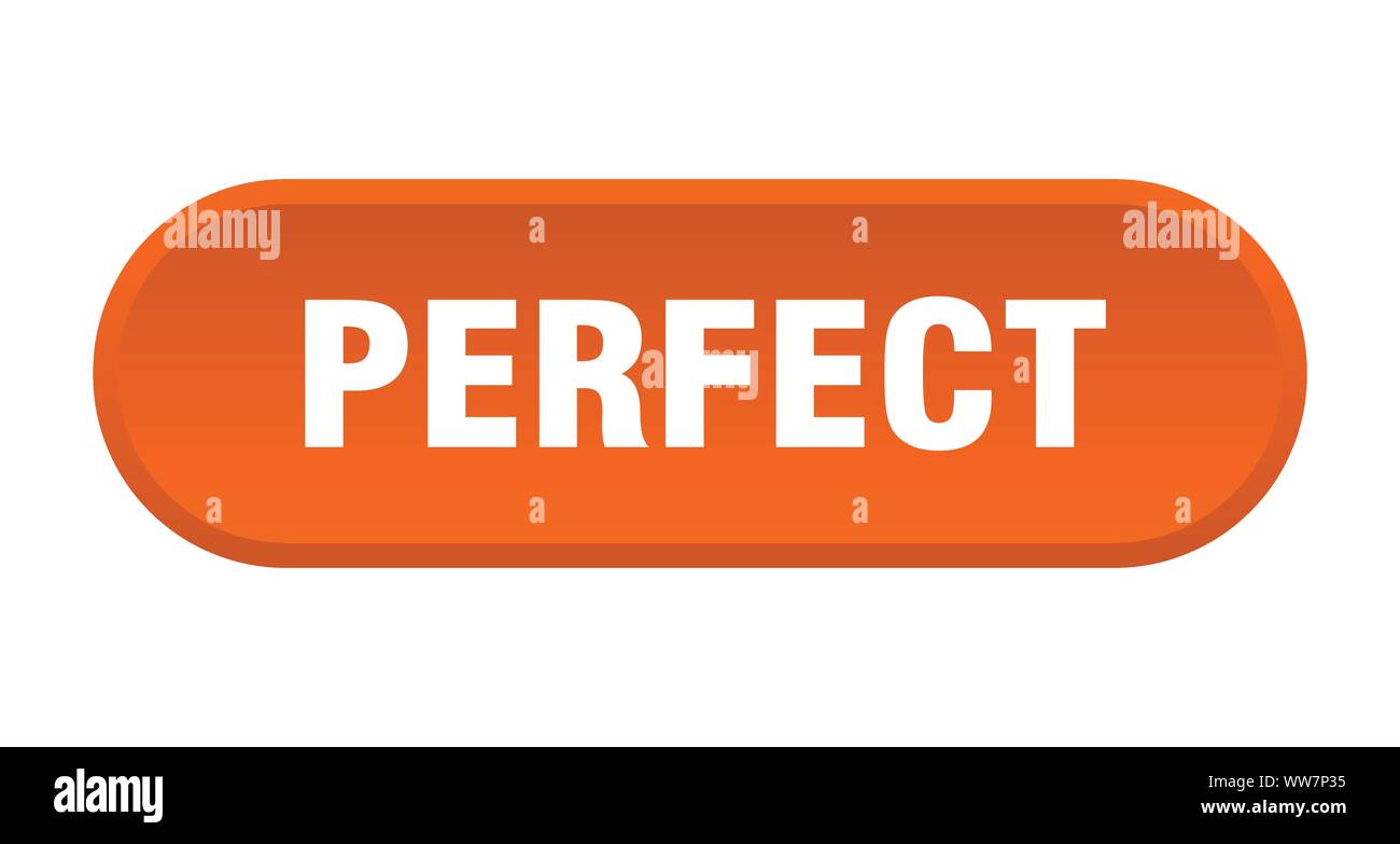 perfect button. perfect rounded orange sign. perfect Stock Vector Image ...