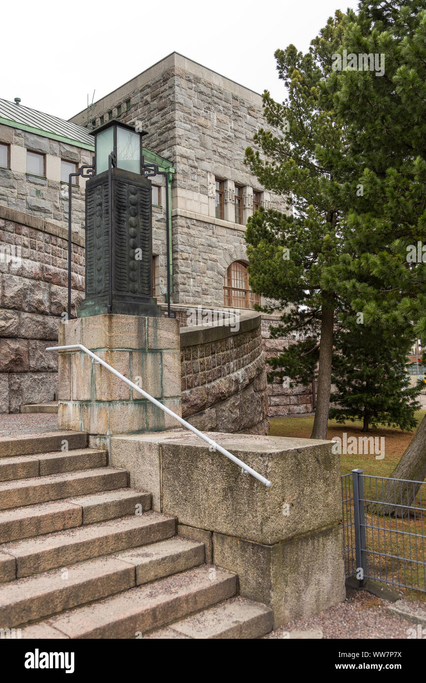 Helsinki, Finland- 28 February 2015: View of the facade Kallio Church ...